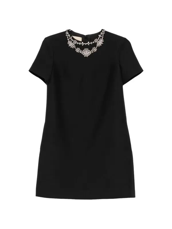 Valentino Garavani Wool And Silk Blend Mini Dress - Multicolor