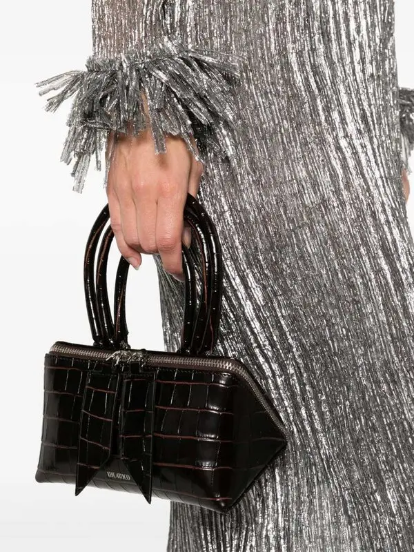Attico Mini Friday Bag With Crocodile Effect