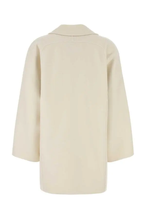 Max Mara Ivory Wool Blend Orma Coat - White
