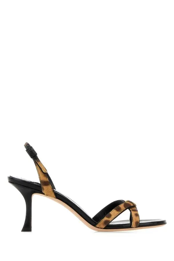JIMMY CHOO Printed Calf Hair Elsy 70 Sandals - Multicolor