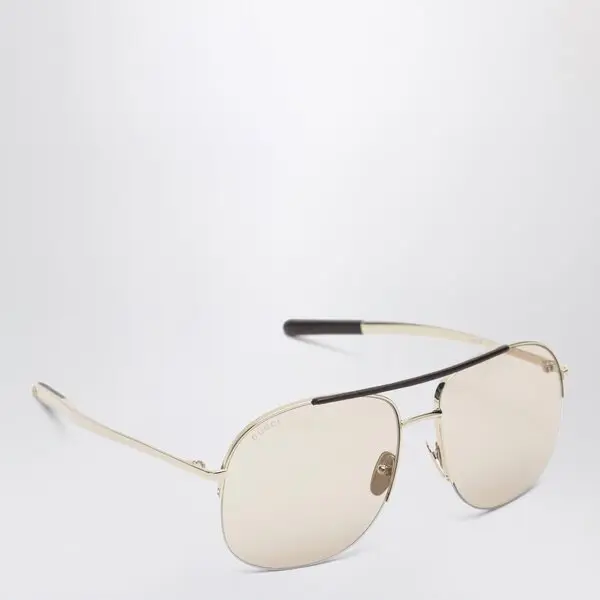 Gucci Gold Navigator Sunglasses