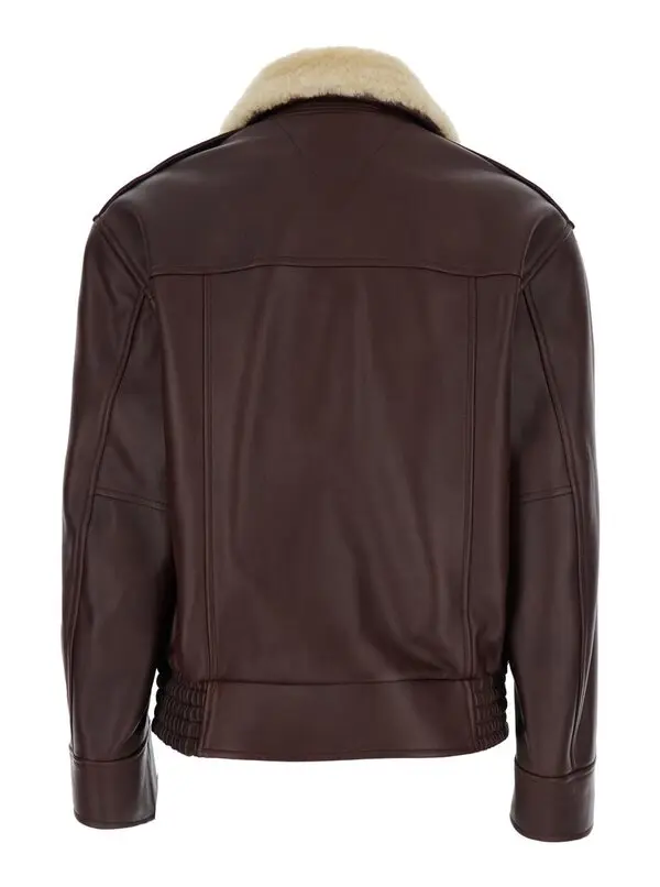 Bottega Veneta Shearling Coat With Removable Fur Collar - Multicolor