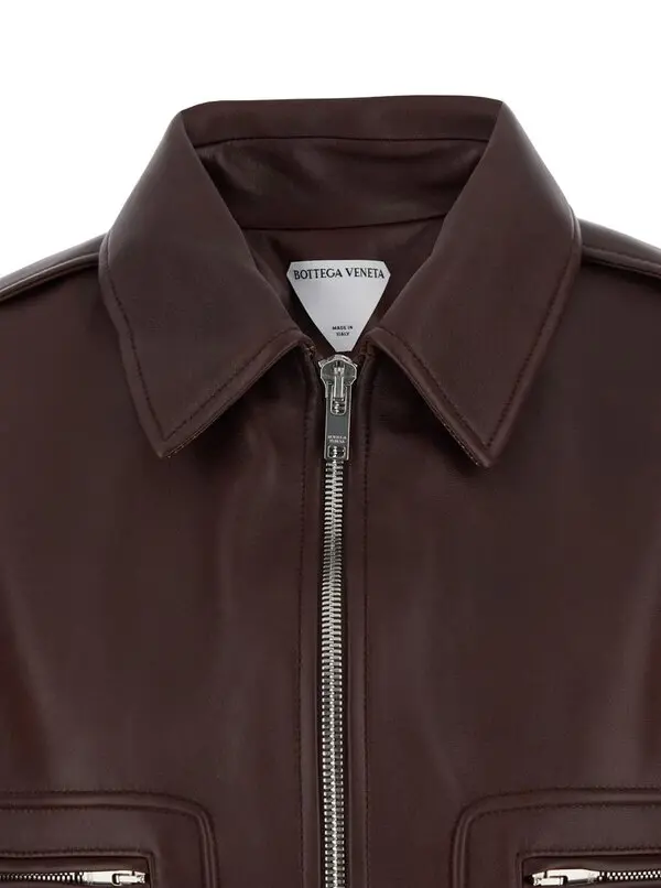Bottega Veneta Shearling Coat With Removable Fur Collar - Multicolor