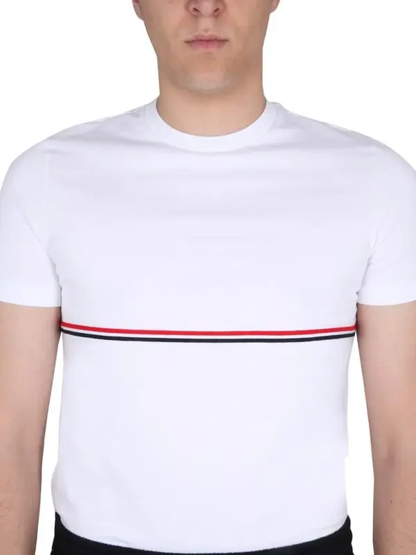 Thom Browne Rwb Stripe T-shirt - White