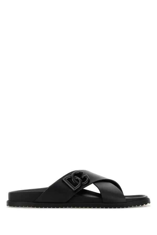 Dolce & Gabbana Leather Slippers