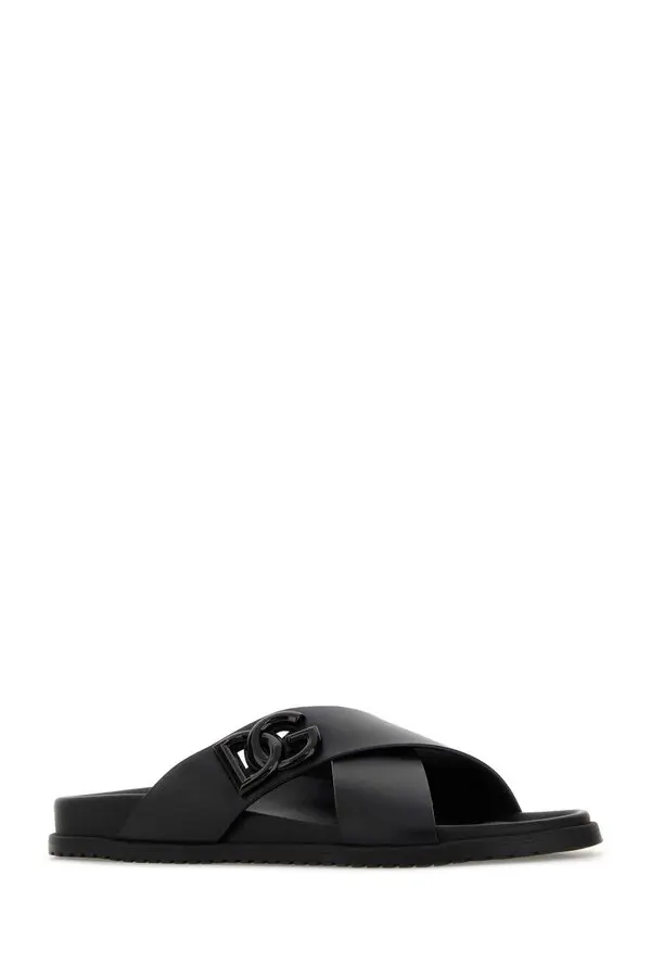 Dolce & Gabbana Leather Slippers