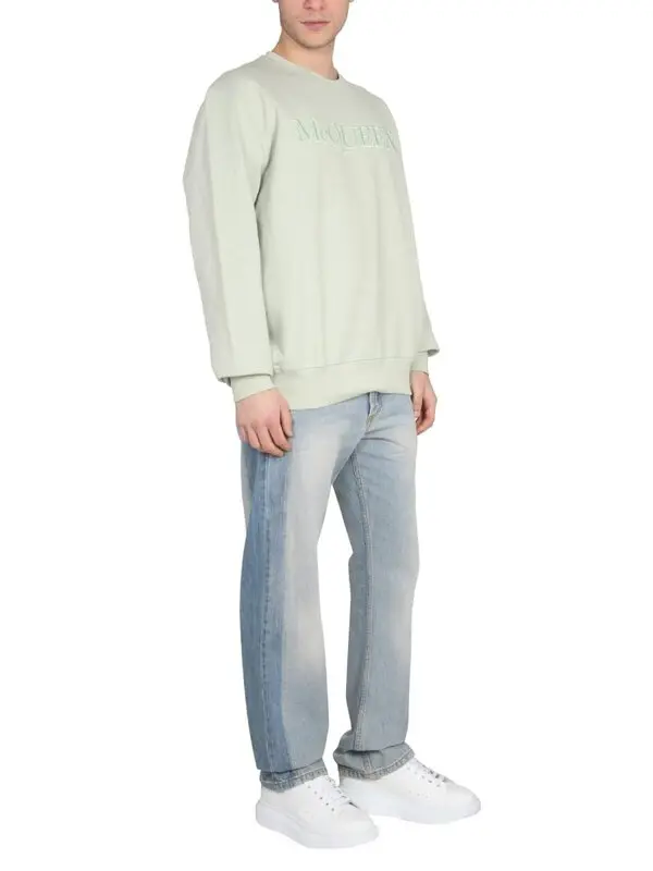 Alexander McQueen Embroidered Logo Sweatshirt - Green