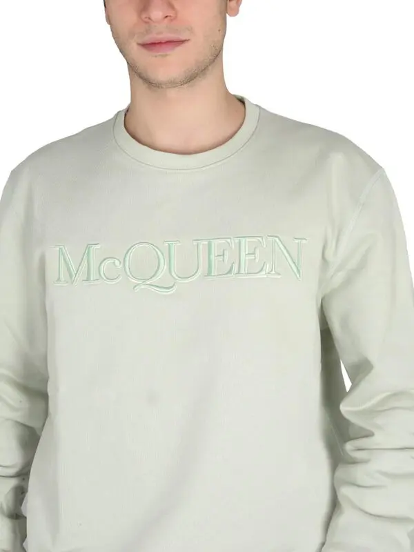 Alexander McQueen Embroidered Logo Sweatshirt - Green