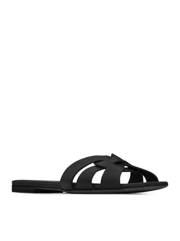 Saint Laurent Tribute Leather Sandals - Black