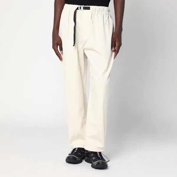 PURPLE MOUNTAIN OBSERVATORY Terrain Cream-colored Trousers In Cotton-nylon Blend - White