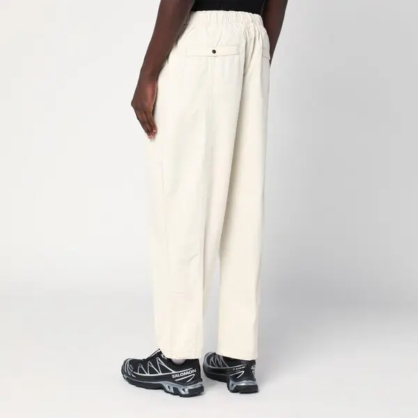 PURPLE MOUNTAIN OBSERVATORY Terrain Cream-colored Trousers In Cotton-nylon Blend - White