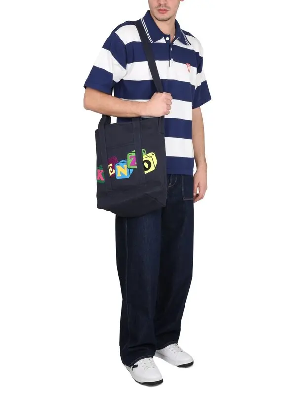 Kenzo Polo Shirt 'nautical Stripes - Blue