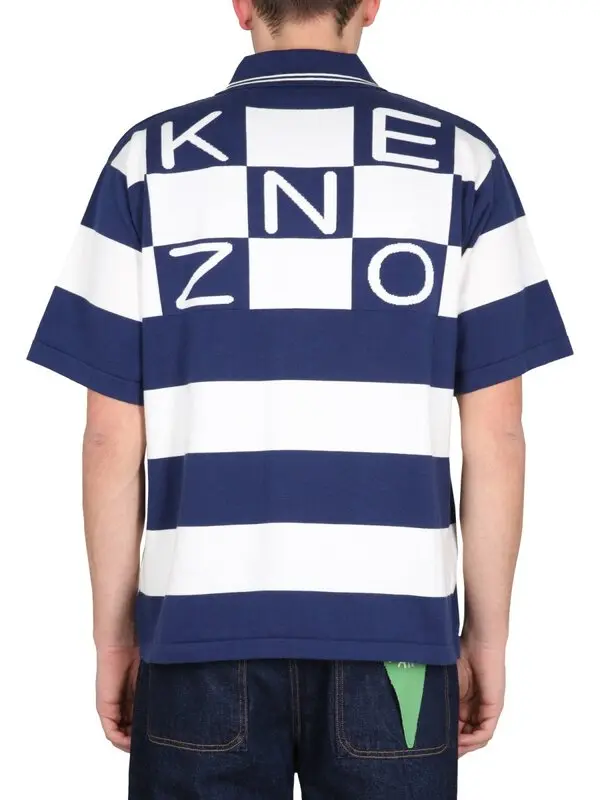 Kenzo Polo Shirt 'nautical Stripes - Blue
