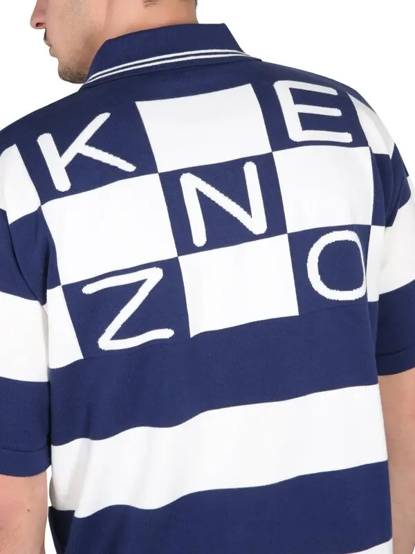 Kenzo Polo Shirt 'nautical Stripes - Blue