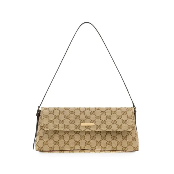 Gucci Gg Supreme Canvas Shoulder Bag - Cream