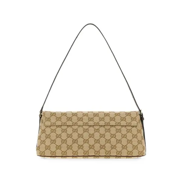 Gucci Gg Supreme Canvas Shoulder Bag - Cream