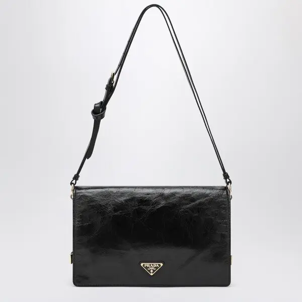 Prada Medium Shoulder Bag In Leather - Black