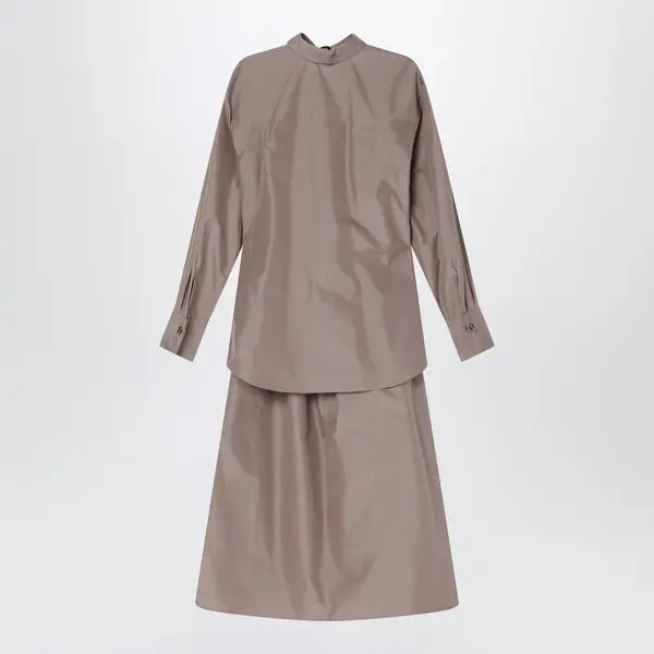 Fendi Cotton And Silk Chemisier Dress - Brown