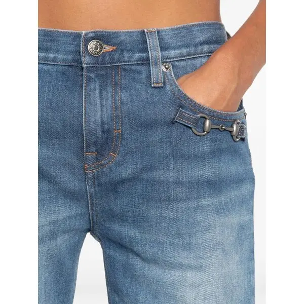 Gucci Denim Flared Jeans - Blue