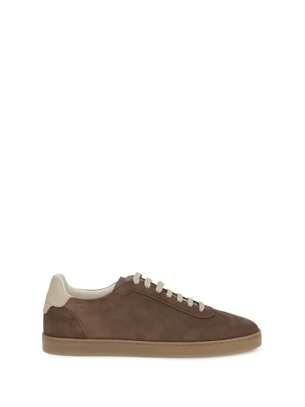 Brunello Cucinelli Suede Sneakers - Cream