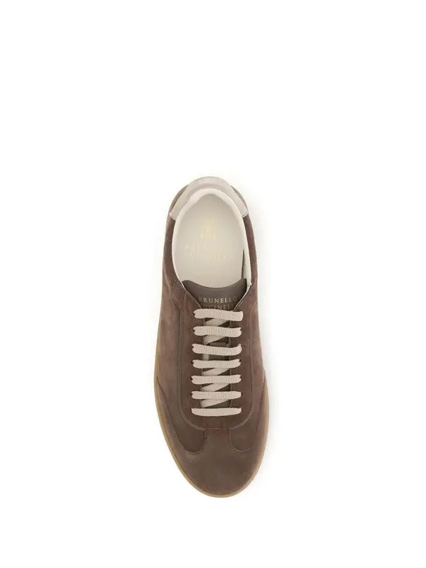 Brunello Cucinelli Suede Sneakers - Cream