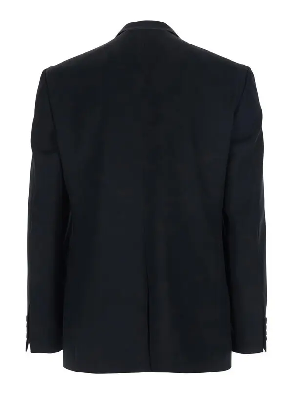 Balenciaga Black Single-breasted Jacket With Notched Revers In Wool