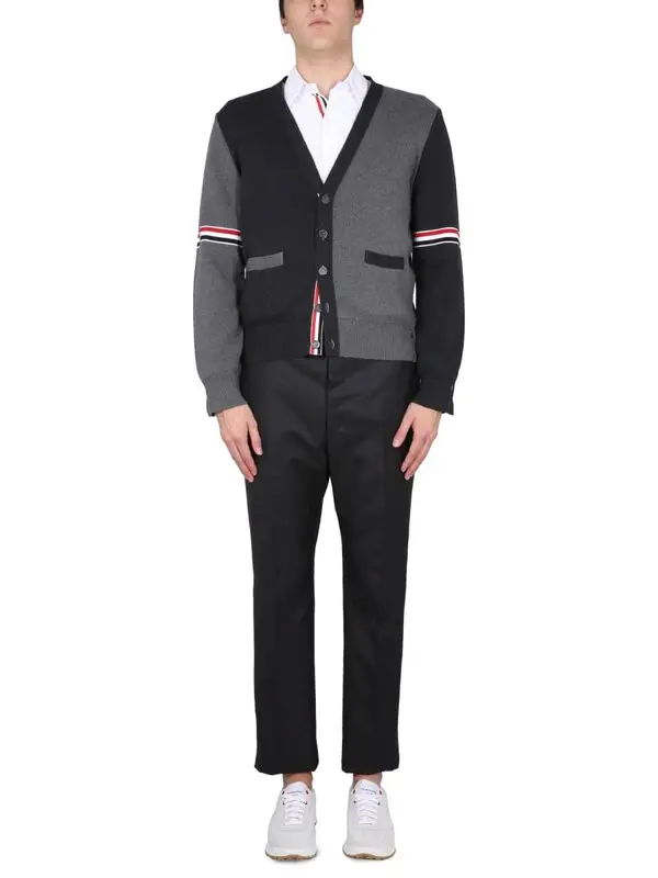 Thom Browne V-neck Cardigan - Gray