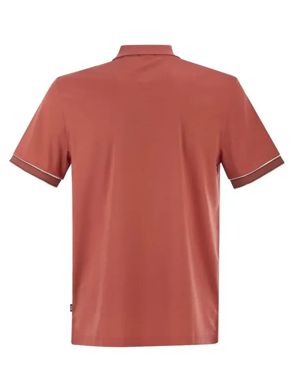 BOSS Cotton Polo Shirt With Contrast Placket