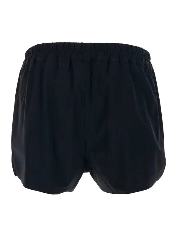 Rick Owens One-piece Swimsuit With Elastic Waist And Drawstring In Black Tech Fabric For - Multicolor