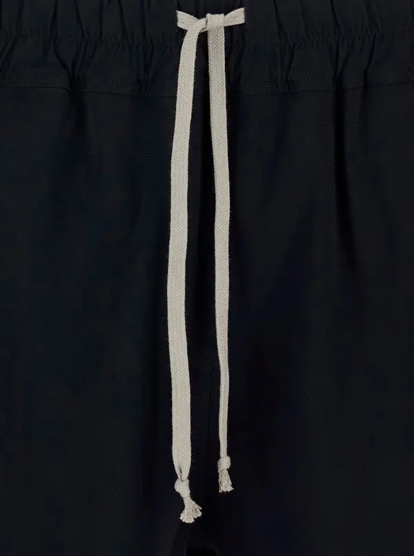 Rick Owens One-piece Swimsuit With Elastic Waist And Drawstring In Black Tech Fabric For - Multicolor