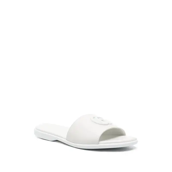 Gucci Leather Slides - White