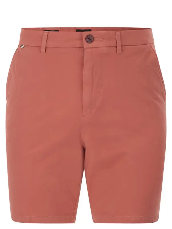 BOSS Stretch Cotton Chino Shorts - Red