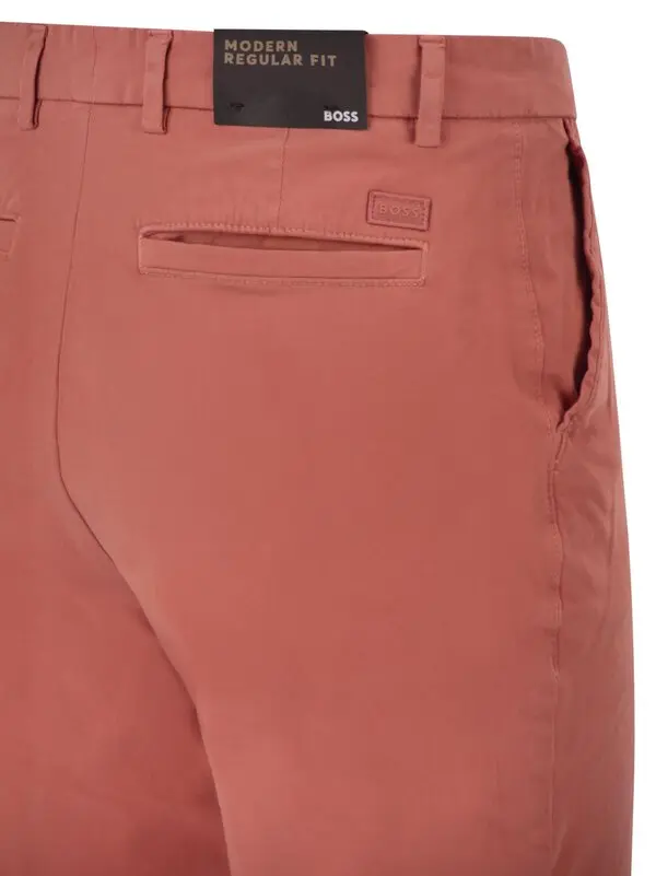BOSS Stretch Cotton Chino Shorts - Red