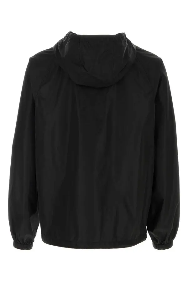 Burberry Black Nylon Windbreaker - Cream