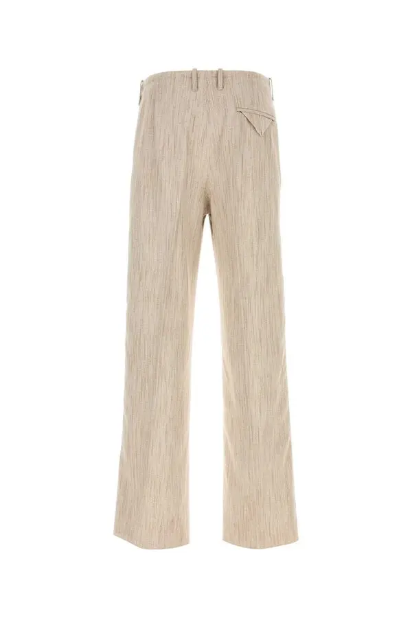 Bottega Veneta Melange Sand Viscose Blend Pant