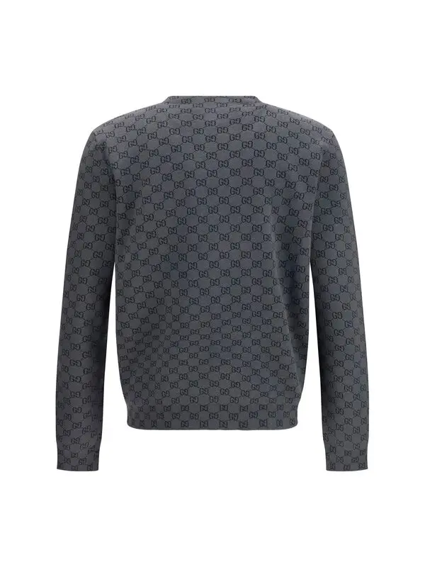Gucci Silk And Wool Gg Print Cardigan