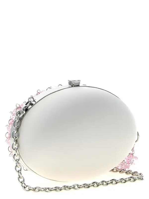 SELF-PORTRAIT Crystal Chain Clutch - Pink