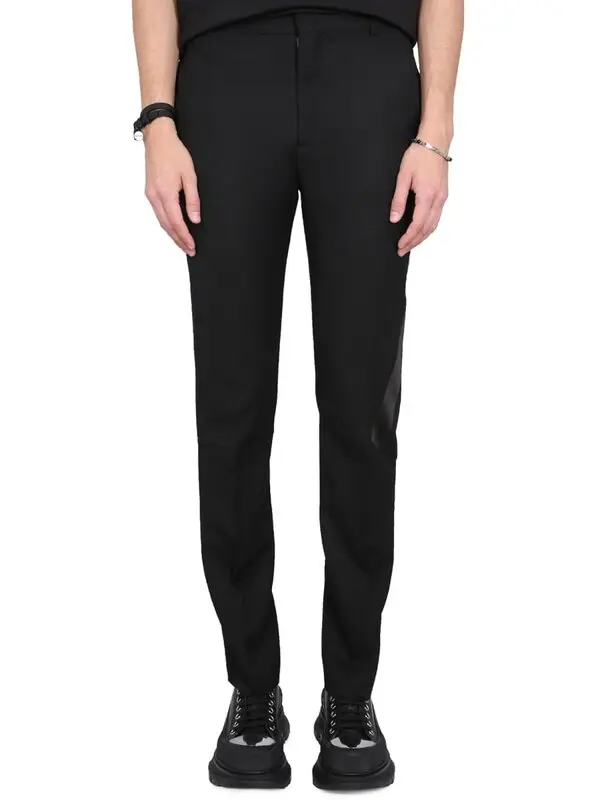 Alexander McQueen Virgin Wool Pants - Black