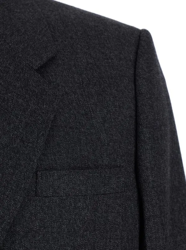 Gucci Grey Single-breasted Jacket With Notched Revers In Wool - Multicolor