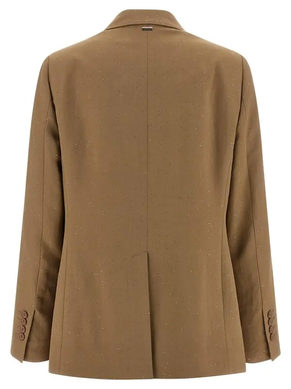 Herno Micro Sequin Blazer - Cream