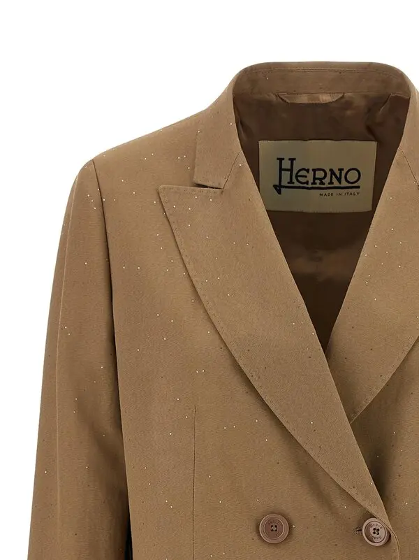 Herno Micro Sequin Blazer - Cream