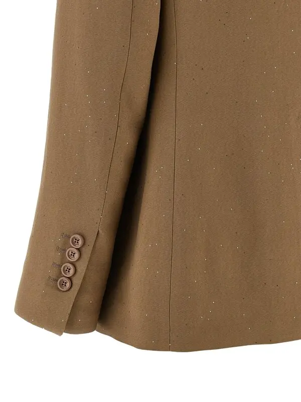 Herno Micro Sequin Blazer - Cream