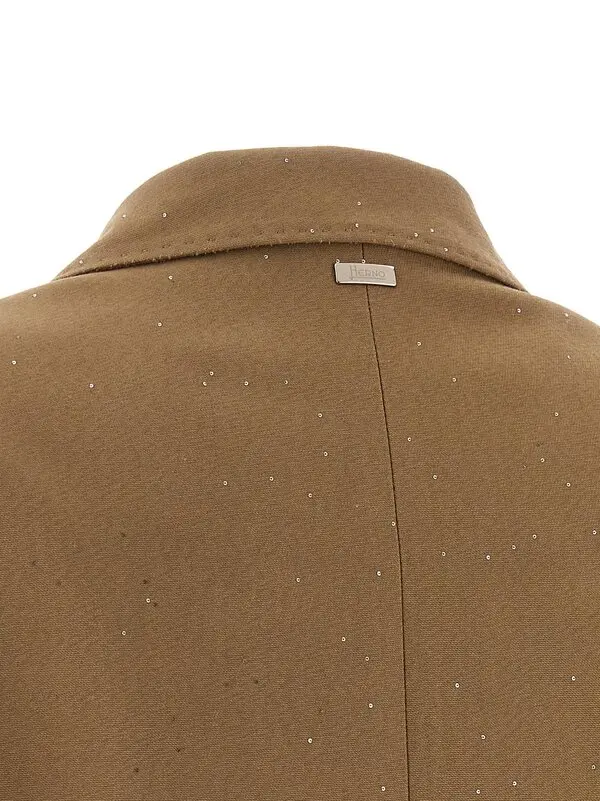 Herno Micro Sequin Blazer - Cream