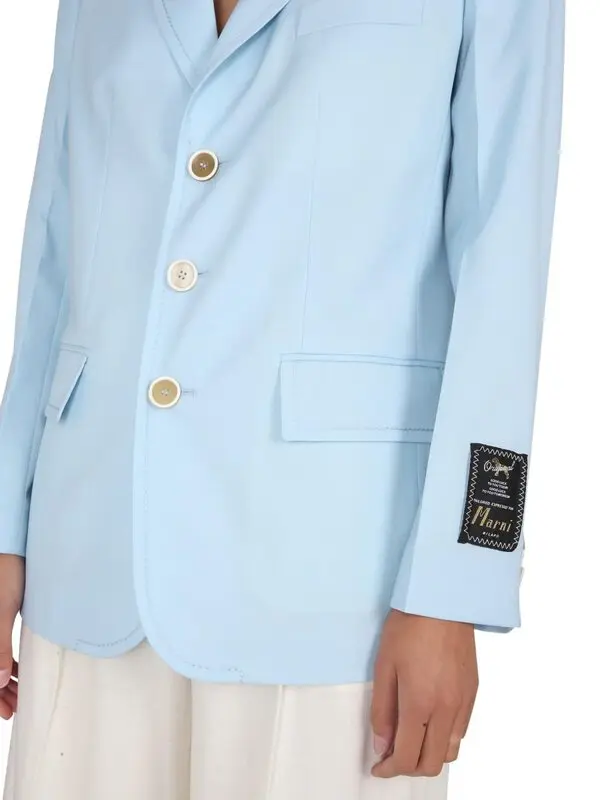 Marni Cool Wool Long Blazer - Multicolor