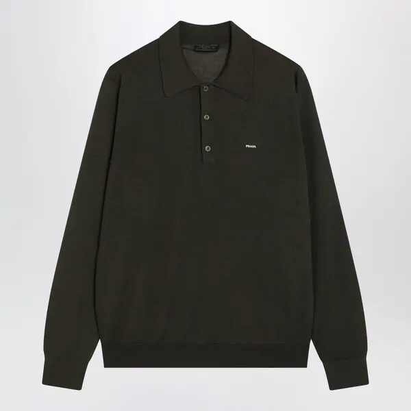 Prada Military Combed Wool Polo Shirt - Green