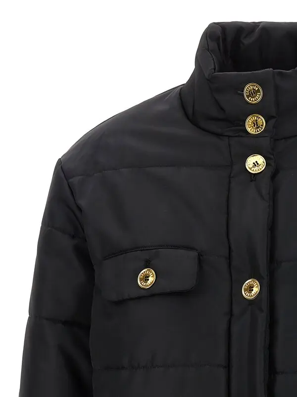 Moschino Padded Logo Button Down Jacket