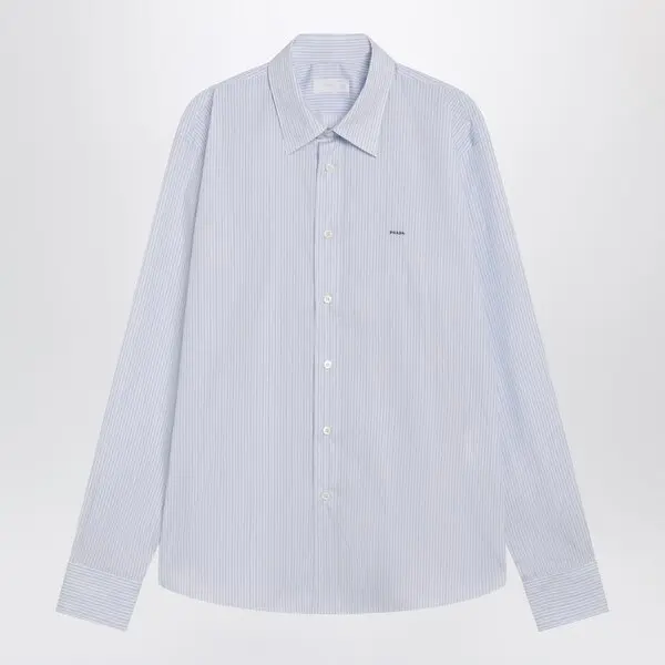 Prada Striped Cotton Poplin Shirt