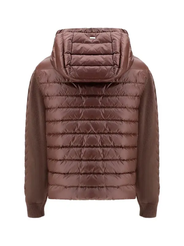 Herno Down Jacket With Wool Sleeves