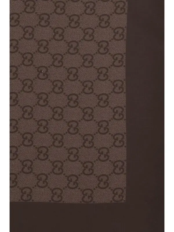 Gucci Gg Silk Twill Jacquard Scarf