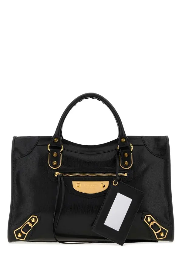 Balenciaga Leather Medium Le City Uptown Handbag - Black